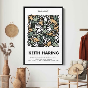 Keith Haring Party of Life Exhibition Canvas Keith Haring - Etsy