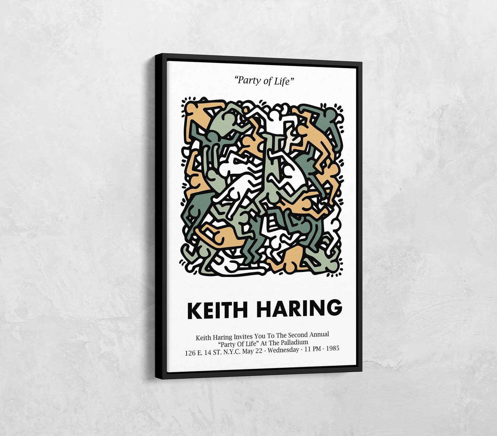 Keith Haring Party of Life Exhibition Canvas Keith Haring - Etsy