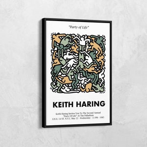 Keith Haring Party of Life Exhibition Canvas Keith Haring - Etsy