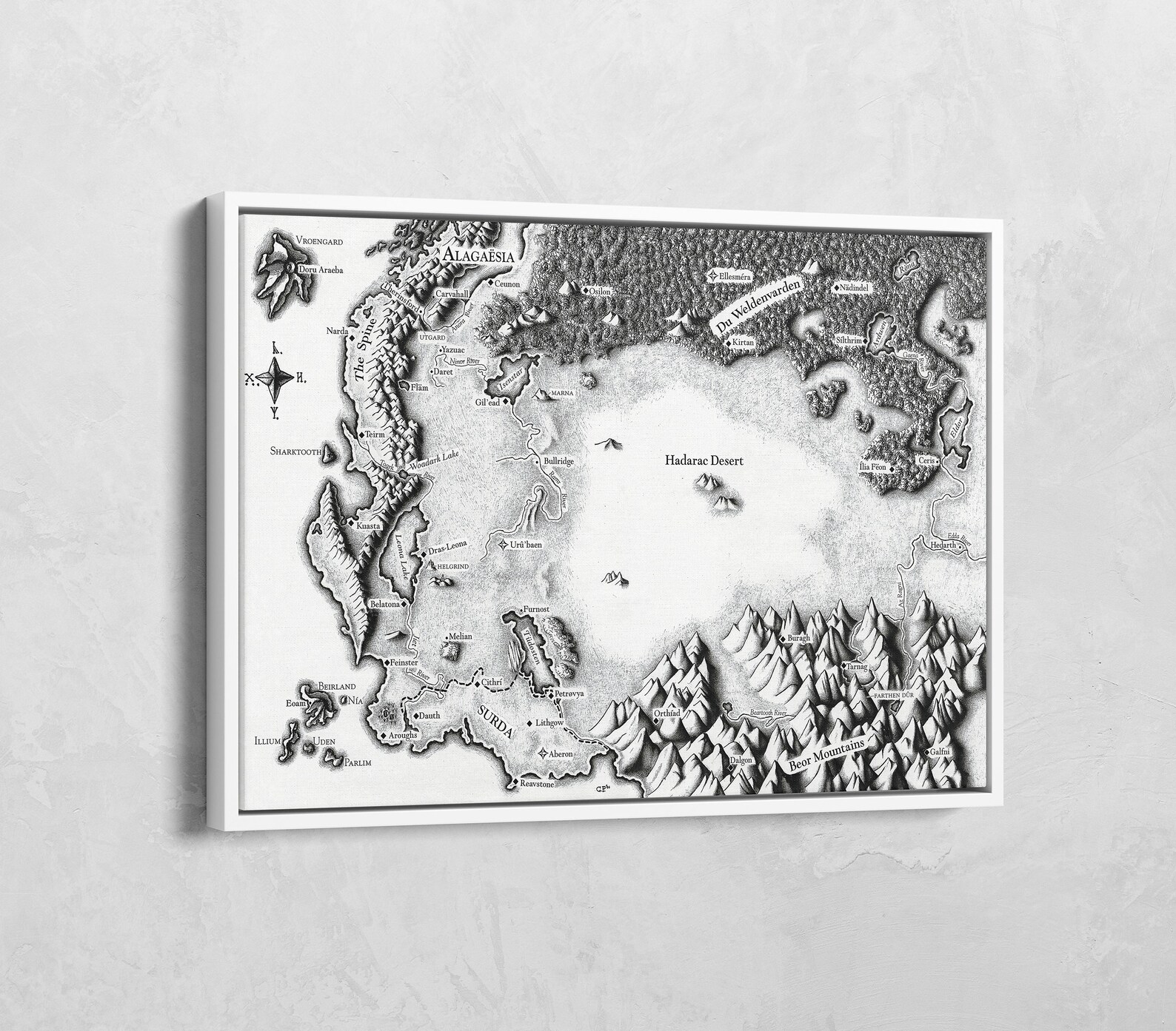Alagaesia Map Canvas Alagaesia eragon Map From the - Etsy Australia