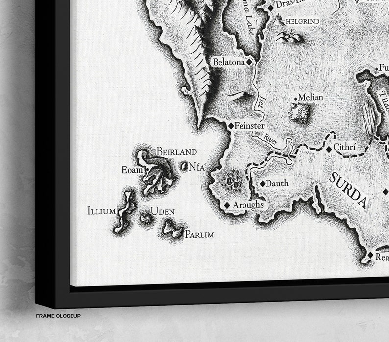 Alagaesia Map Canvas Alagaesia eragon Map From the - Etsy Australia