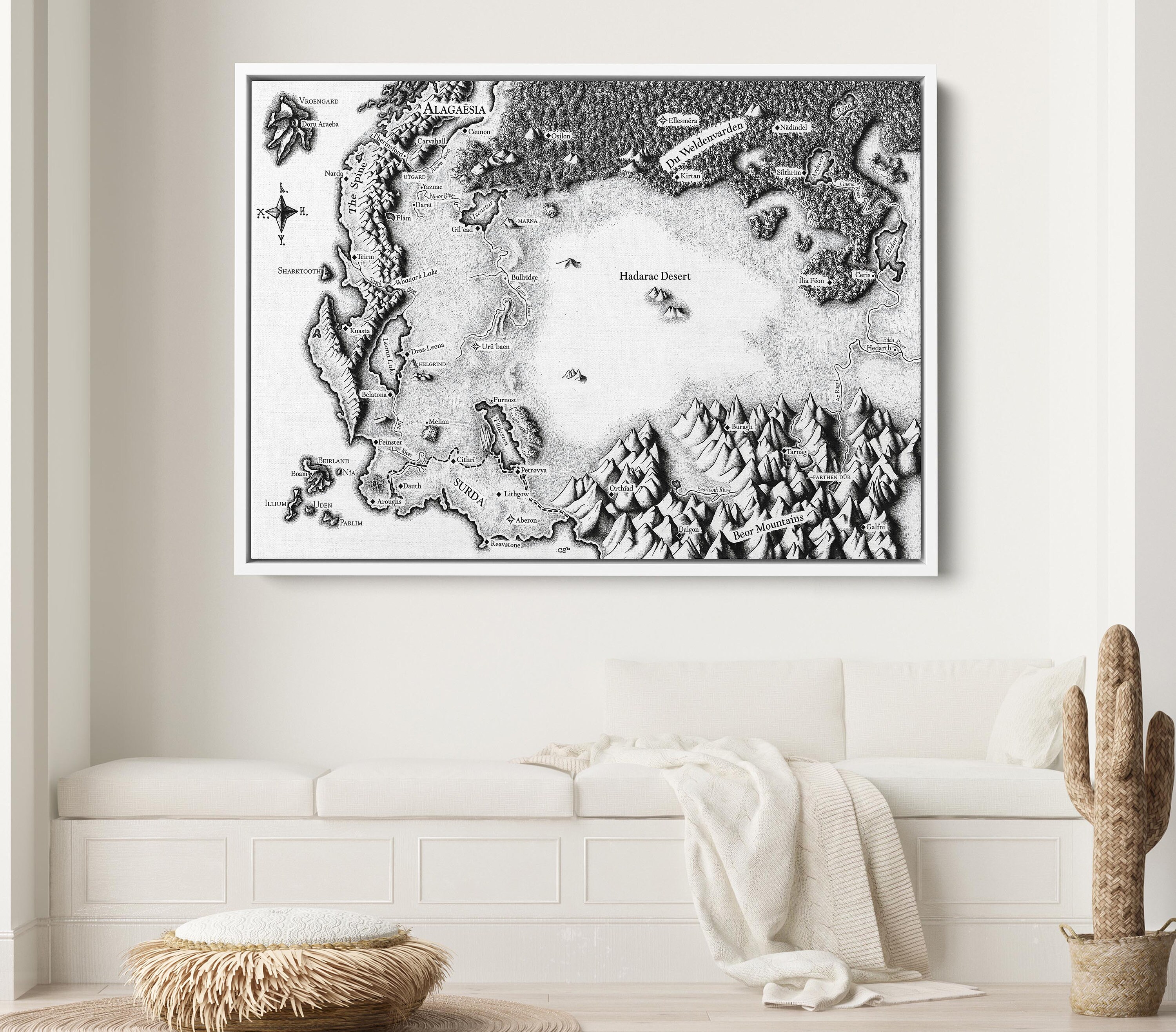 Alagaesia Map Canvas Alagaesia eragon Map From the - Etsy Australia