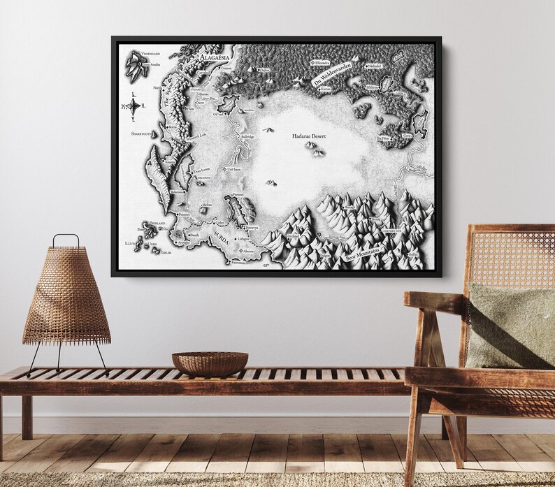 Alagaesia Map Canvas Alagaesia eragon Map From the - Etsy Australia