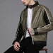 Women's Shiny Yellow Gold Metallic Foil Double Breasted Leather Trench ...