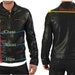 Men Grey Solid Casual Tailored Motorcycle Biker Leather - Etsy
