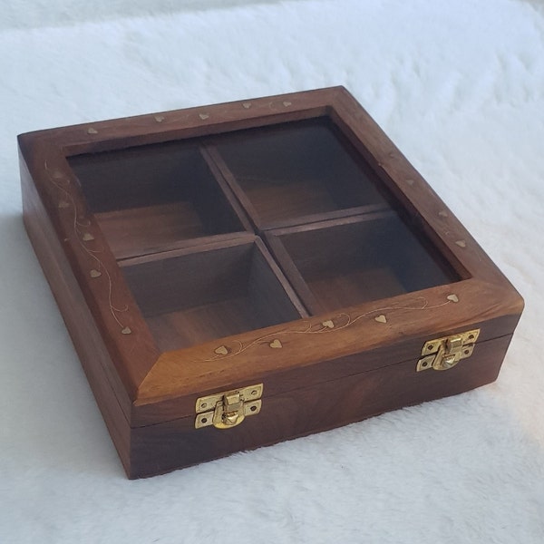 Wooden Partitioned Box - Etsy