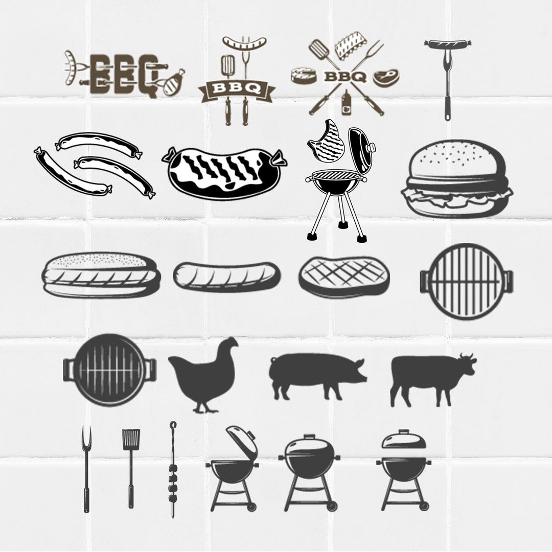 BBQ Svg Bundle,barbecue Svg,grill Svg,bbq Grill Svg, 22 Bbq Clipart,bbq ...