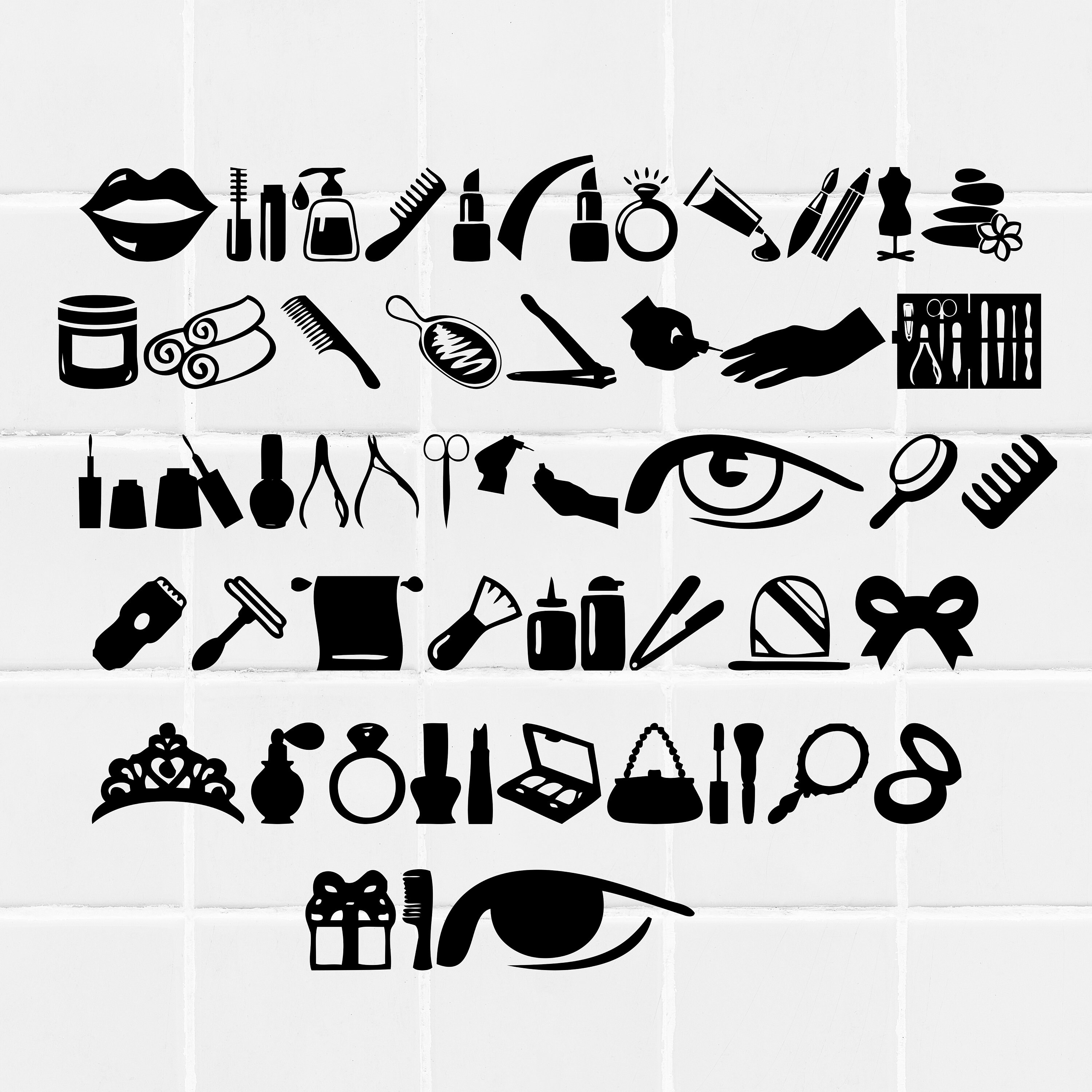 Makeup Svg Bundle, 50 Beauty Clipart Svg Png,makeup Files for Cricut ...