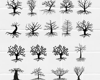 Tree Roots SVG File for Cricut, Bundle Collection of Roots, Vector ...
