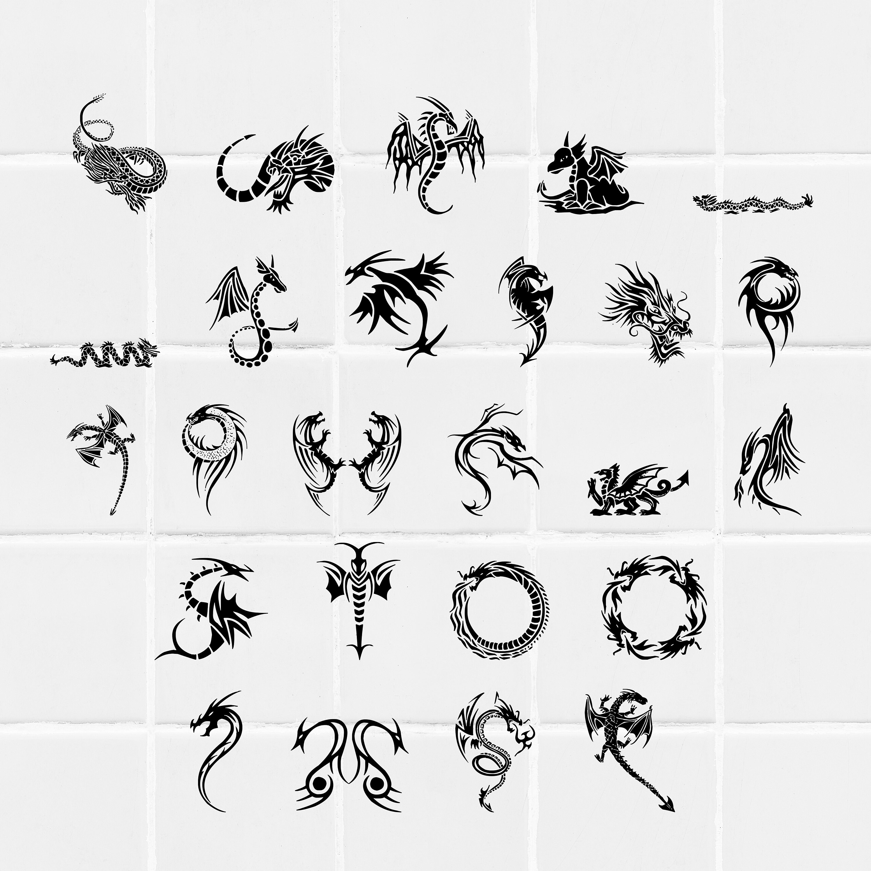 Tribal Animal Tattoo Designs Dragon