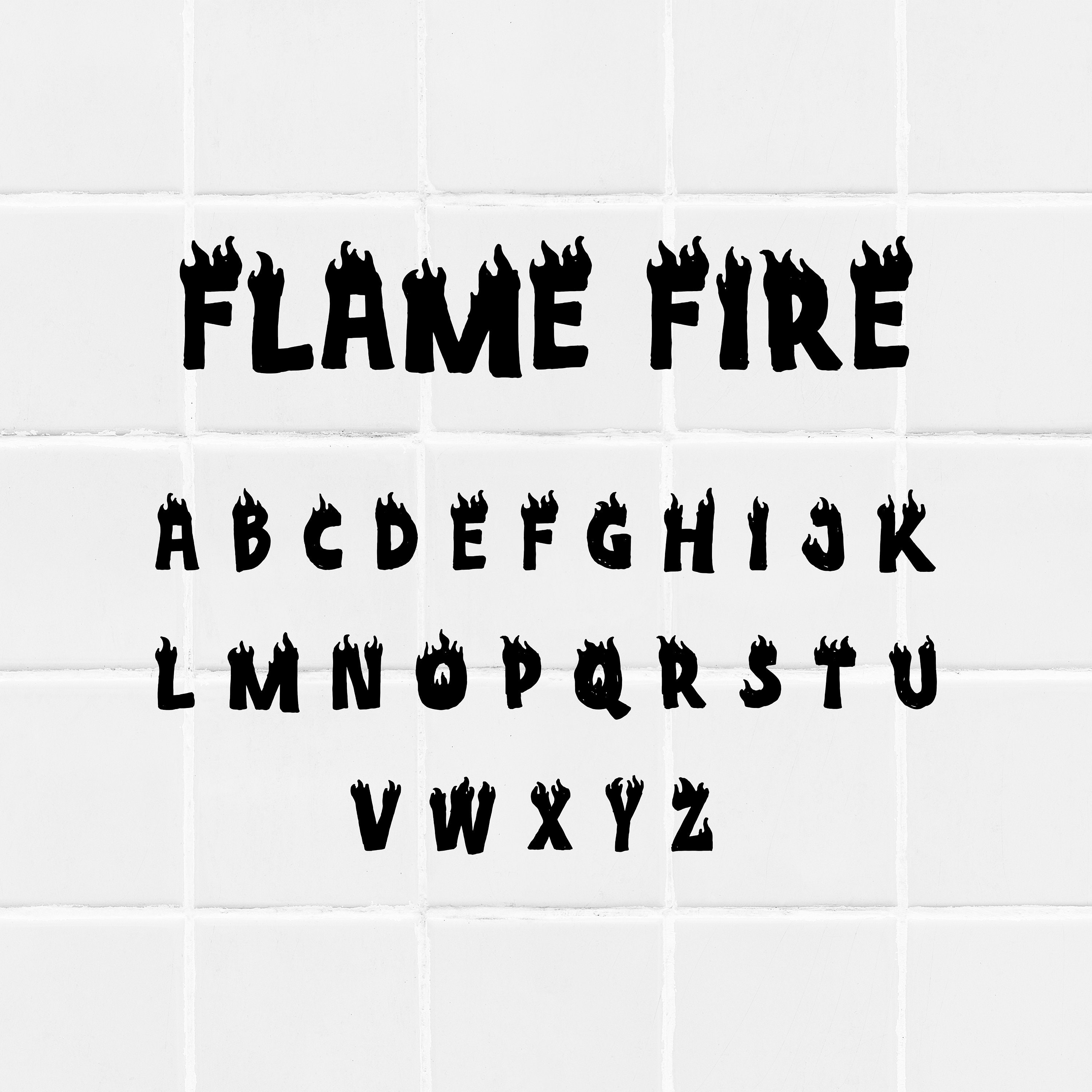 Flame Font SVG PNG Fire Font Flame Font for Cricut Blaze - Etsy