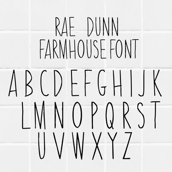 Rae Dunn Font - Etsy