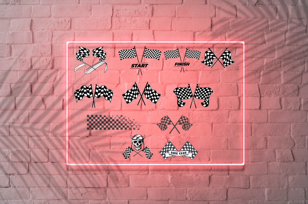 Race Flag Svg Bundle,11 Race Flag Clipart,racing Flag Svg,race Car Flag ...