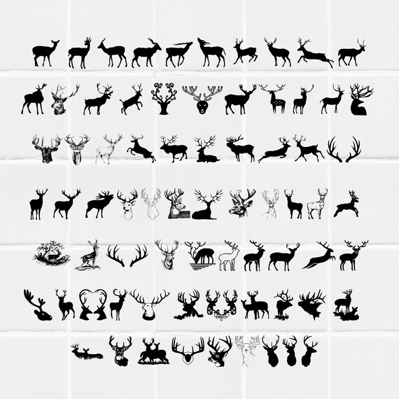 Hirsch Plotterdatei Reh - Etsy.de