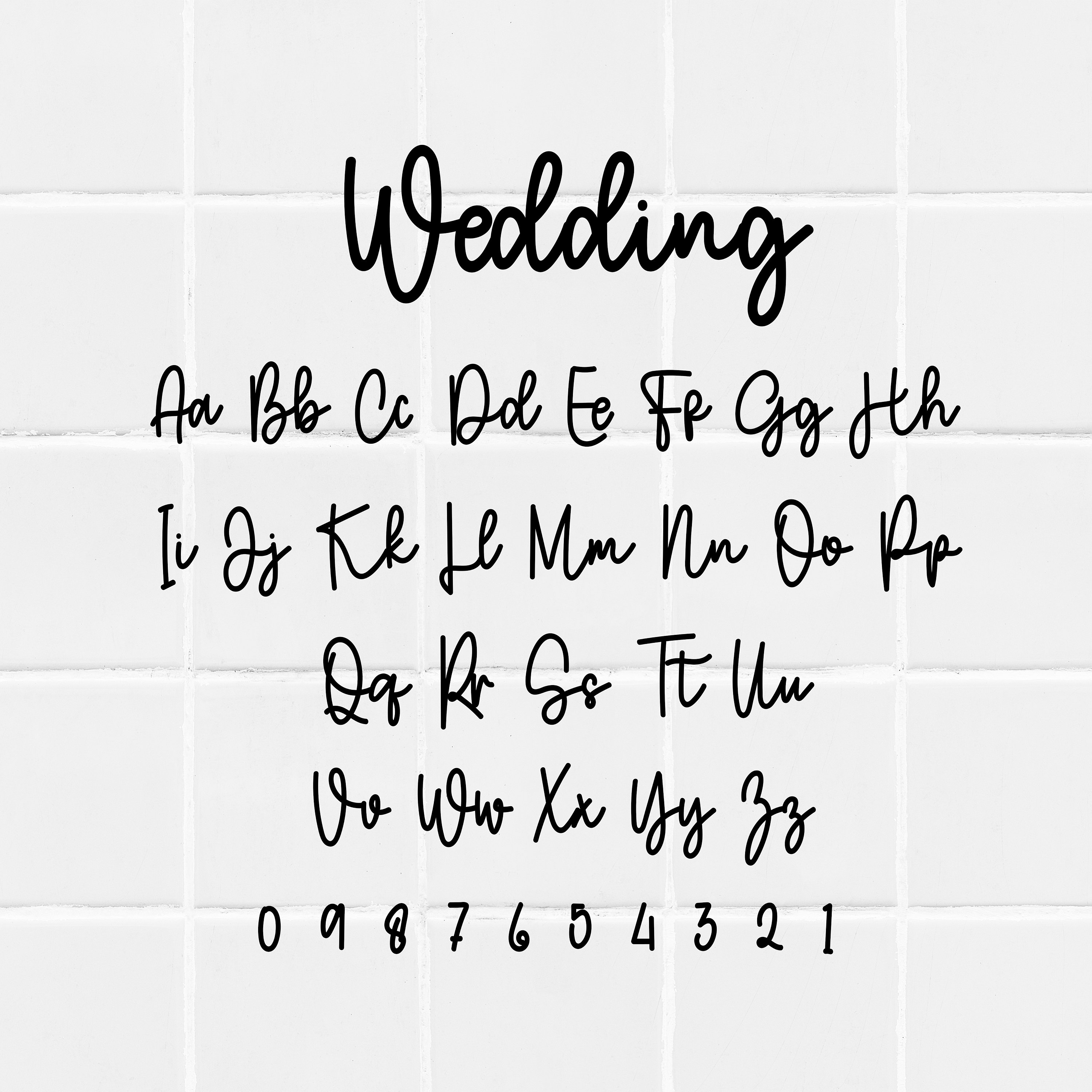 Wedding Calligraphy Alphabet