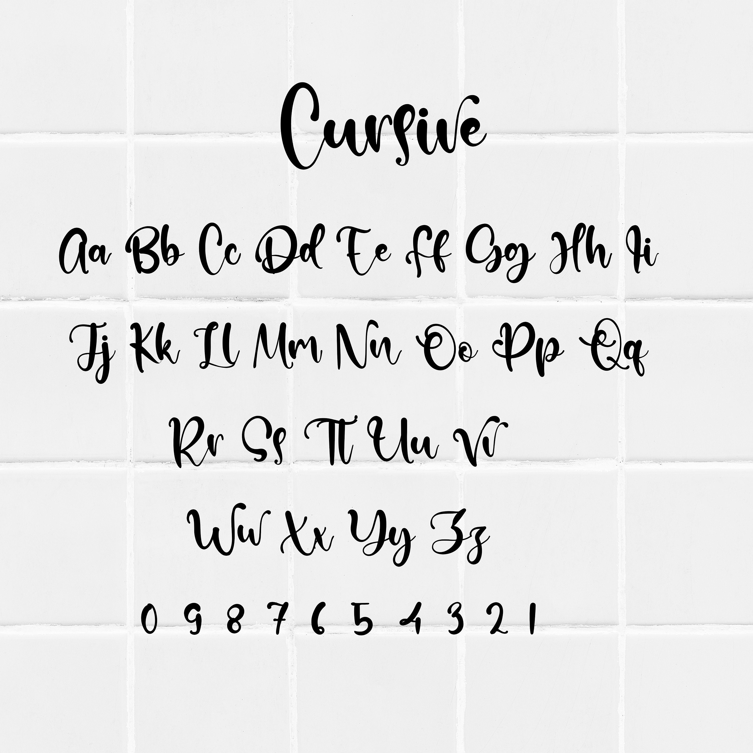 Samantha Font Wedding Font Cursive Letters Font Invite Etsy