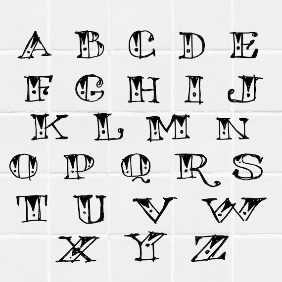 Tattoo Script Alphabet Letters