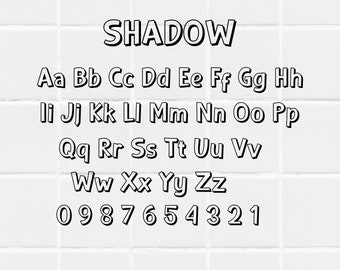 Shadow Font Ttf Svg Png Shadow Letters Font Shadow Cursive Font Shadow ...