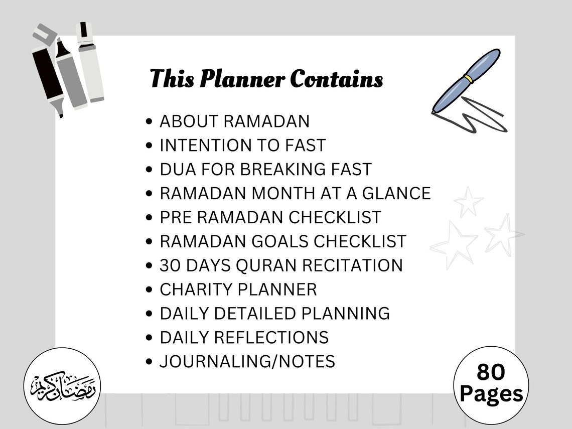 30-day Ramadan Planner, Ramadan Printable Journal and Planner 2024 ...