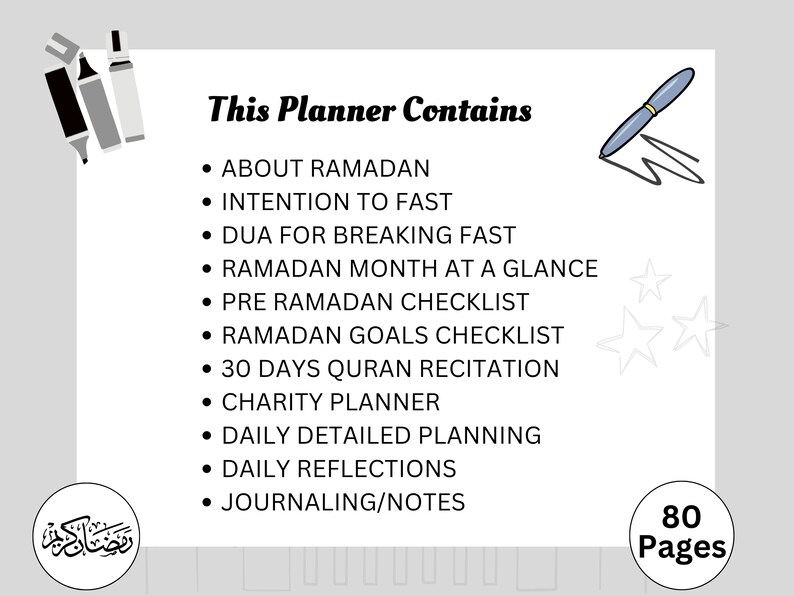30-day Ramadan Planner, Ramadan Printable Journal and Planner 2024 ...