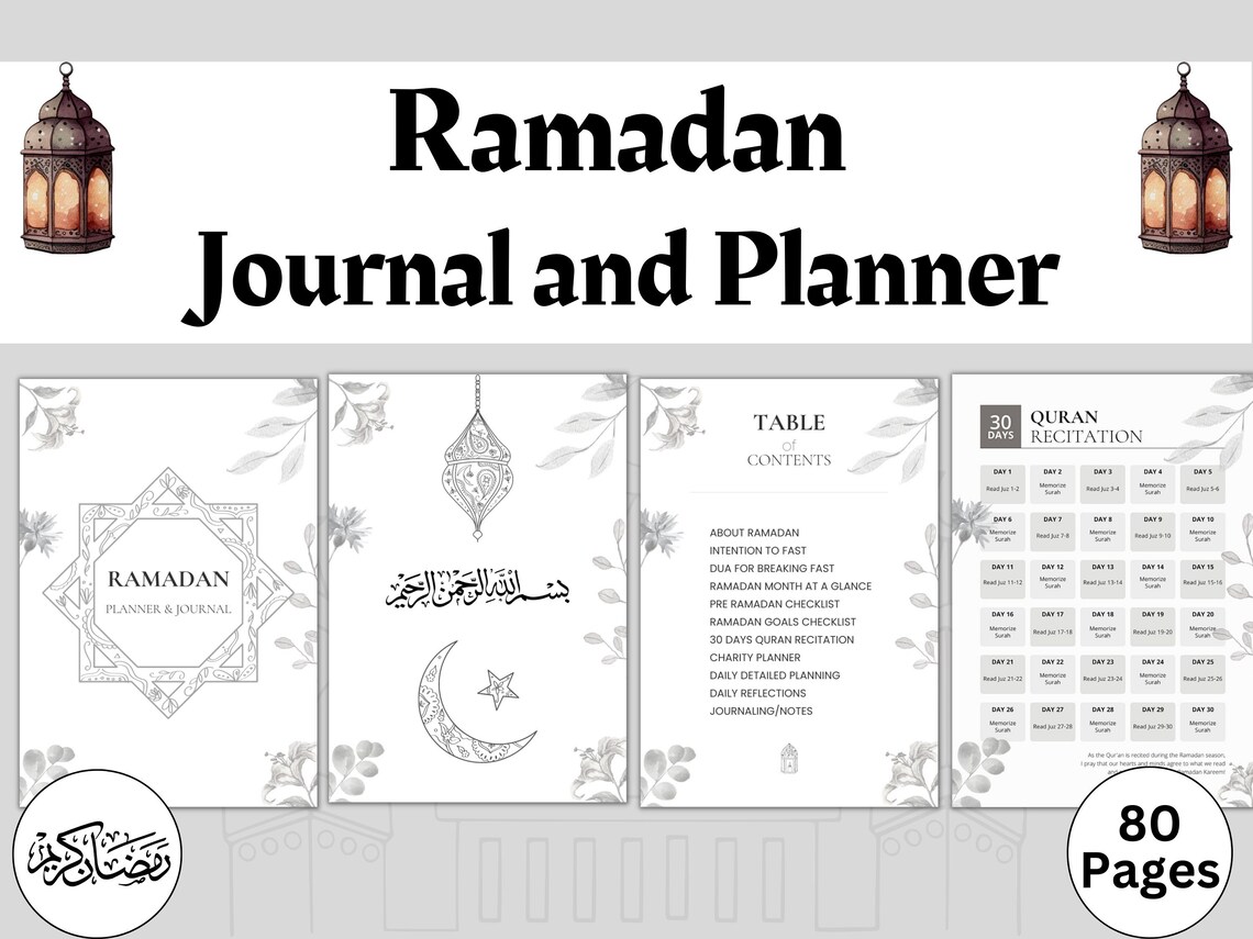 30-day Ramadan Planner, Ramadan Printable Journal and Planner 2024 ...