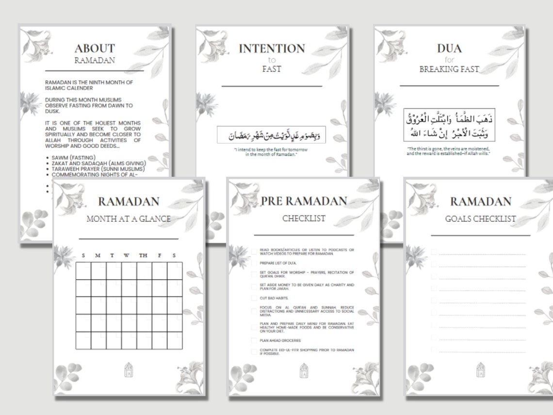 30-day Ramadan Planner, Ramadan Printable Journal and Planner 2024 ...