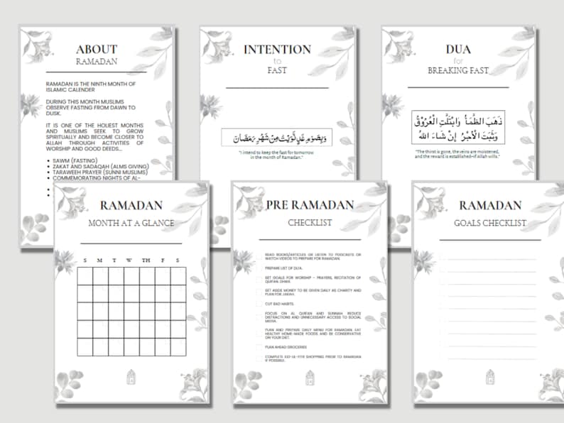 30-day Ramadan Planner, Ramadan Printable Journal and Planner 2024 ...