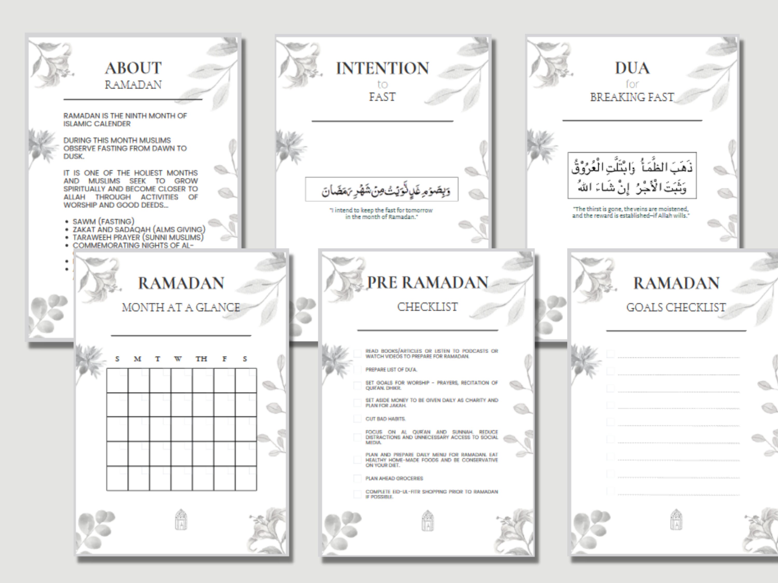 30-day Ramadan Planner, Ramadan Printable Journal and Planner 2024 ...