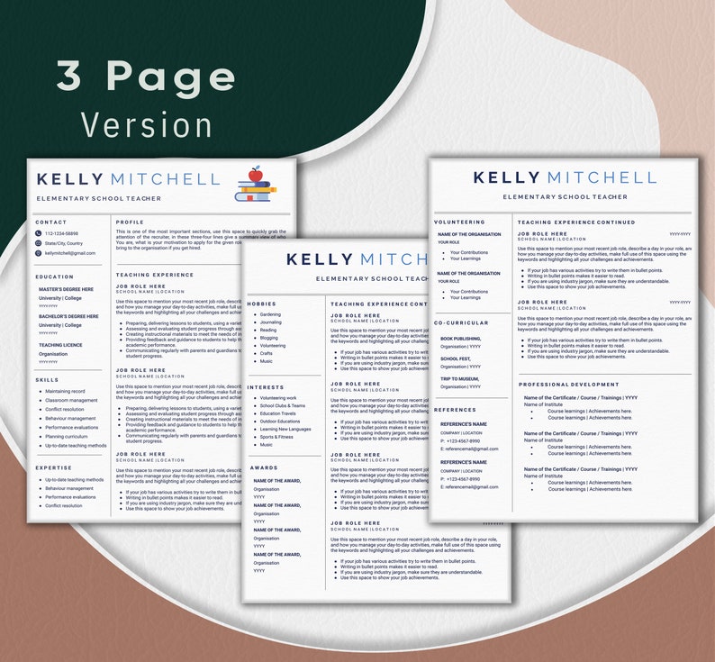 Elementary School Teacher Resume Template, Secondary School Teacher ...