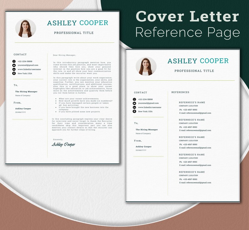 Modern Professional Resume Template | Minimalist CV | Editable in Word ...