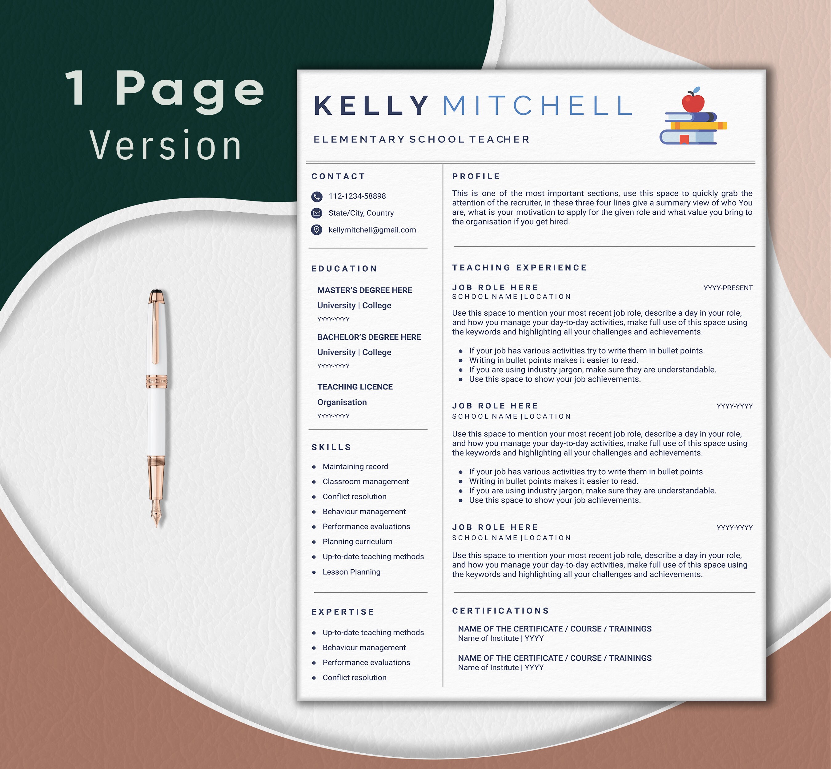 Elementary School Teacher Resume Template, Secondary School Teacher ...