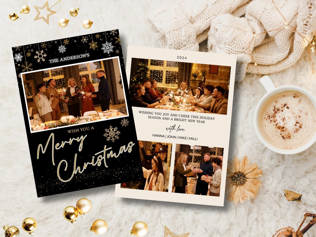 Christmas Card Photos Collection, Custom Holiday Photo Card Template ...