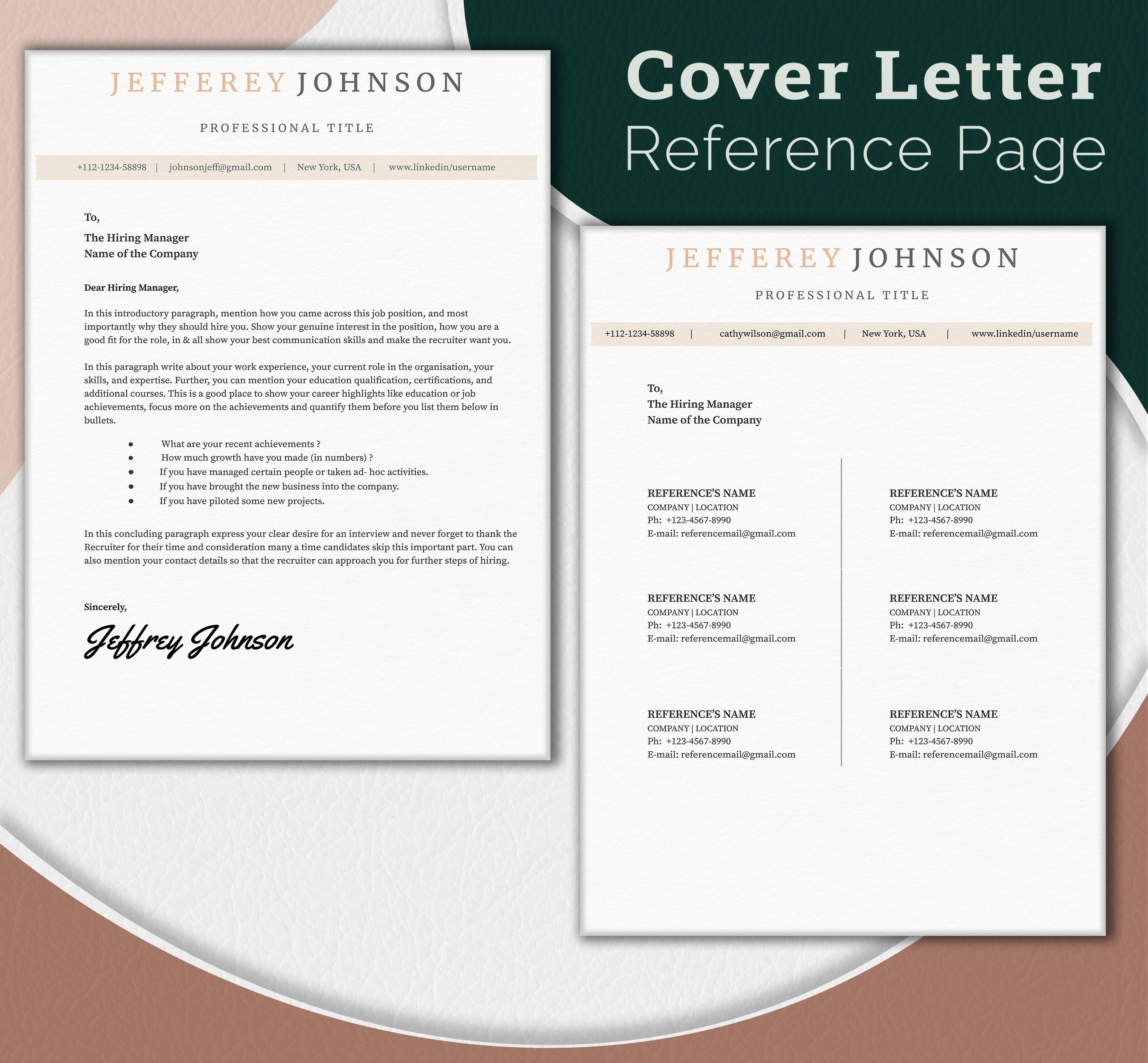 ATS Optimized CV Template for Word & Google Docs, Google Docs Ats ...