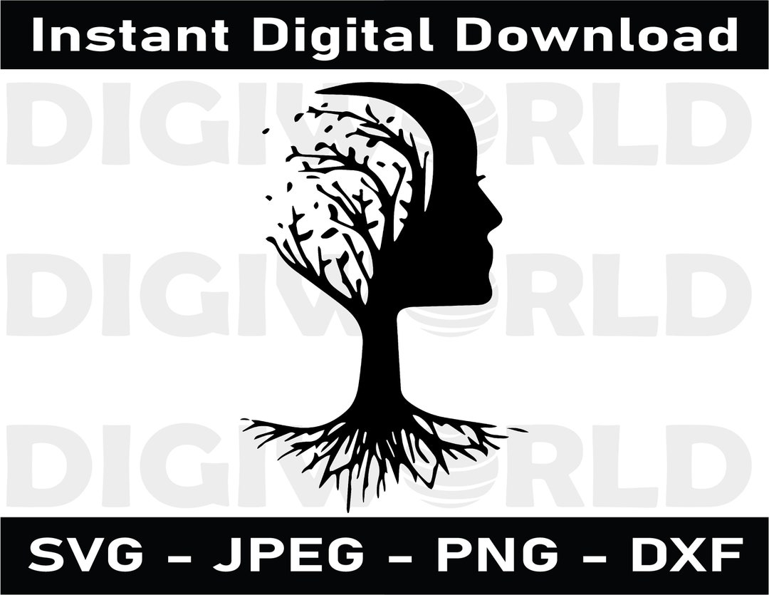 Brain Tree of Life SVG, Floral SVG, Flower SVG, Instant Downloads in ...