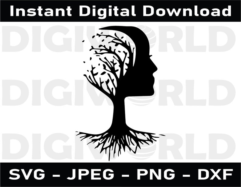 Brain Tree of Life SVG, Floral SVG, Flower SVG, Instant Downloads in ...