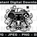 Gamer SVG, Gaming SVG, Top Gamer SVG Instant Downloads in Black & White ...