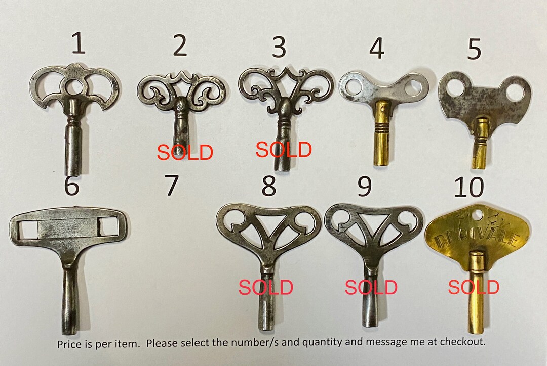 Antique Clock Winders keys Price is per Item - Etsy