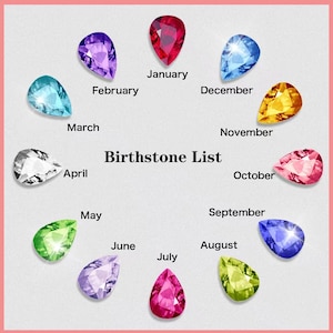 Custom Birthstone Kids Charms Pendant • Triangle Girl Keychain • Family ...