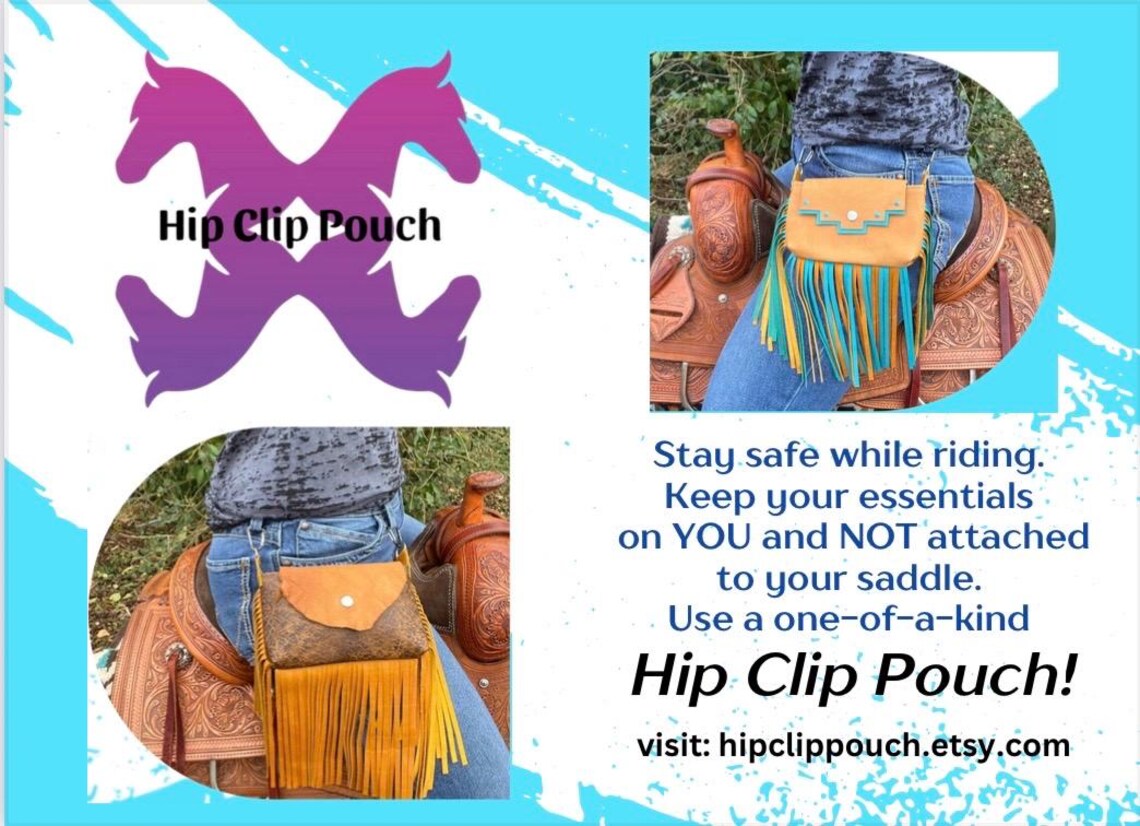 Hip Clip Pouch, Genuine Leather & Fringe - Etsy
