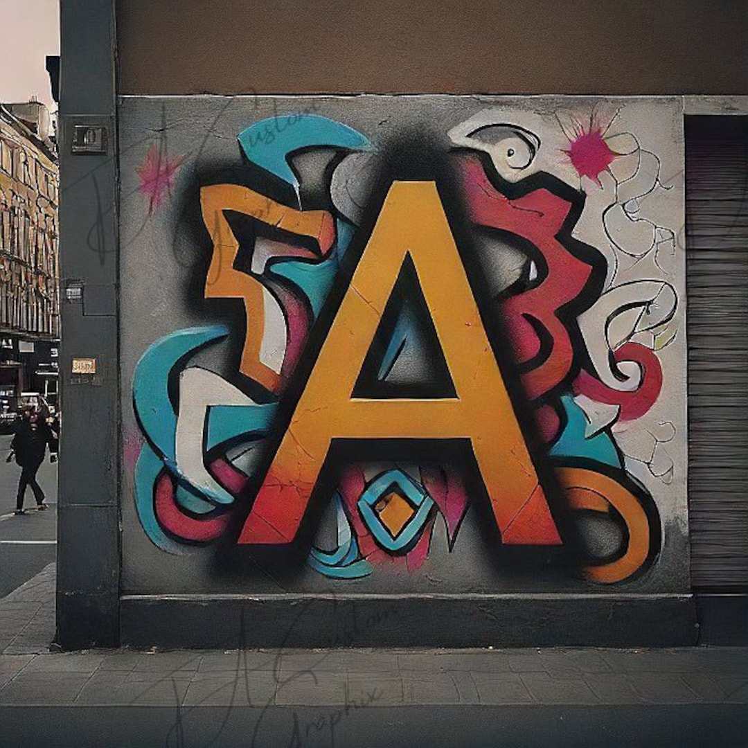 Digital Alphabet Street Graffiti Art Letters A-Z 36 Letters Total PNG ...