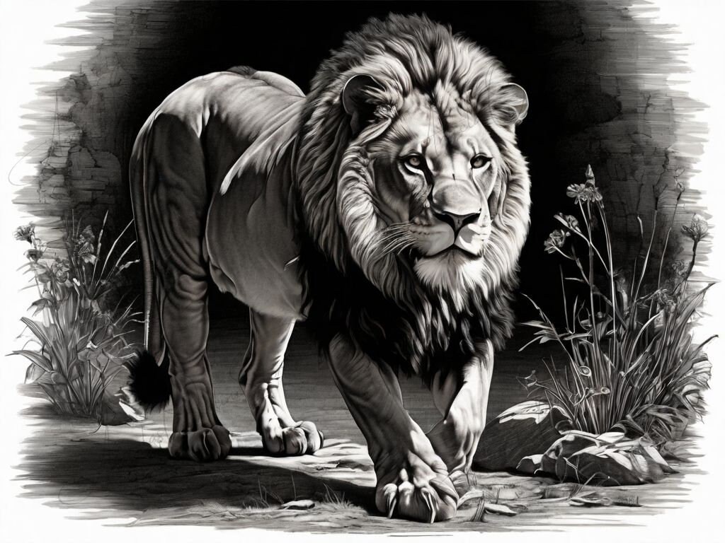 Lion Digital Designs for Laser Engraving: PNG Files for Laser Engraving ...