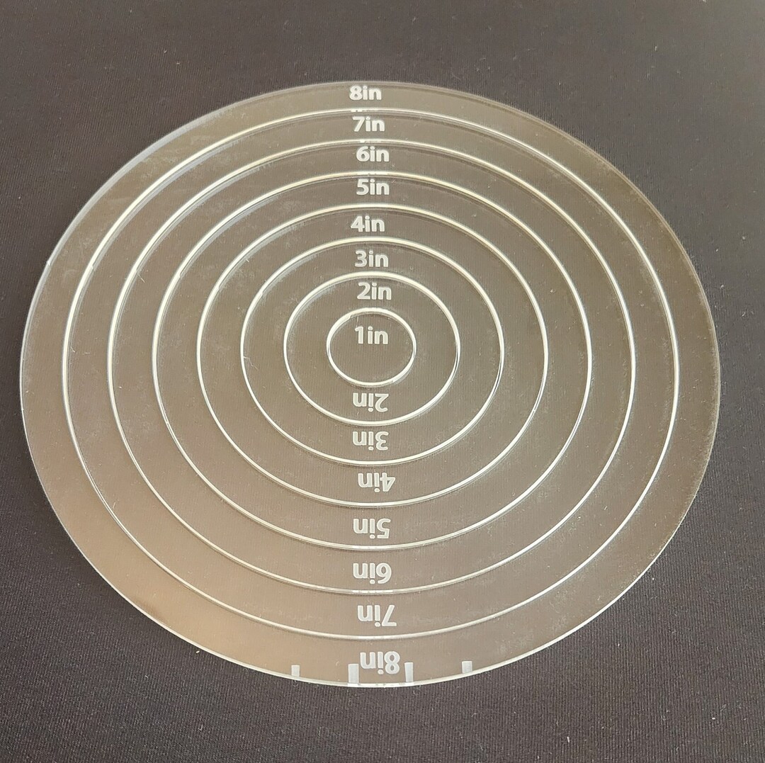 Circle Templates 8 Piece Set 1 Inch to 8 Inch-nesting Circles-for ...