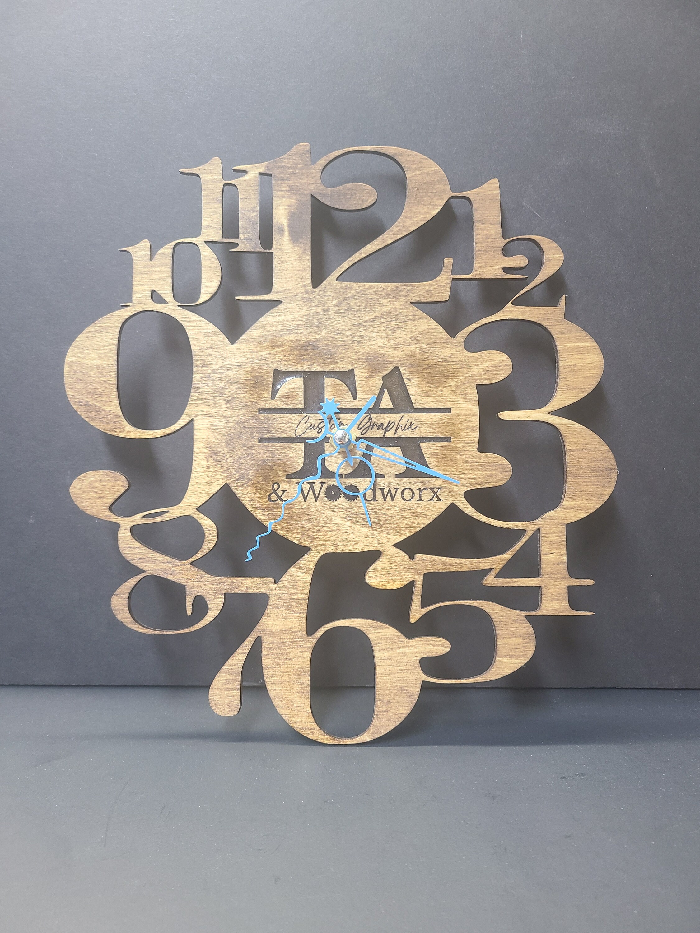 Laser Cut Crazy Numbers Clock Custom Made Hanging Clock - Etsy