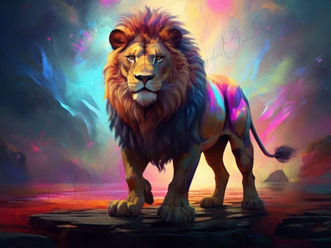 Lion Digital Designs for Laser Engraving: PNG Files for Laser Engraving ...