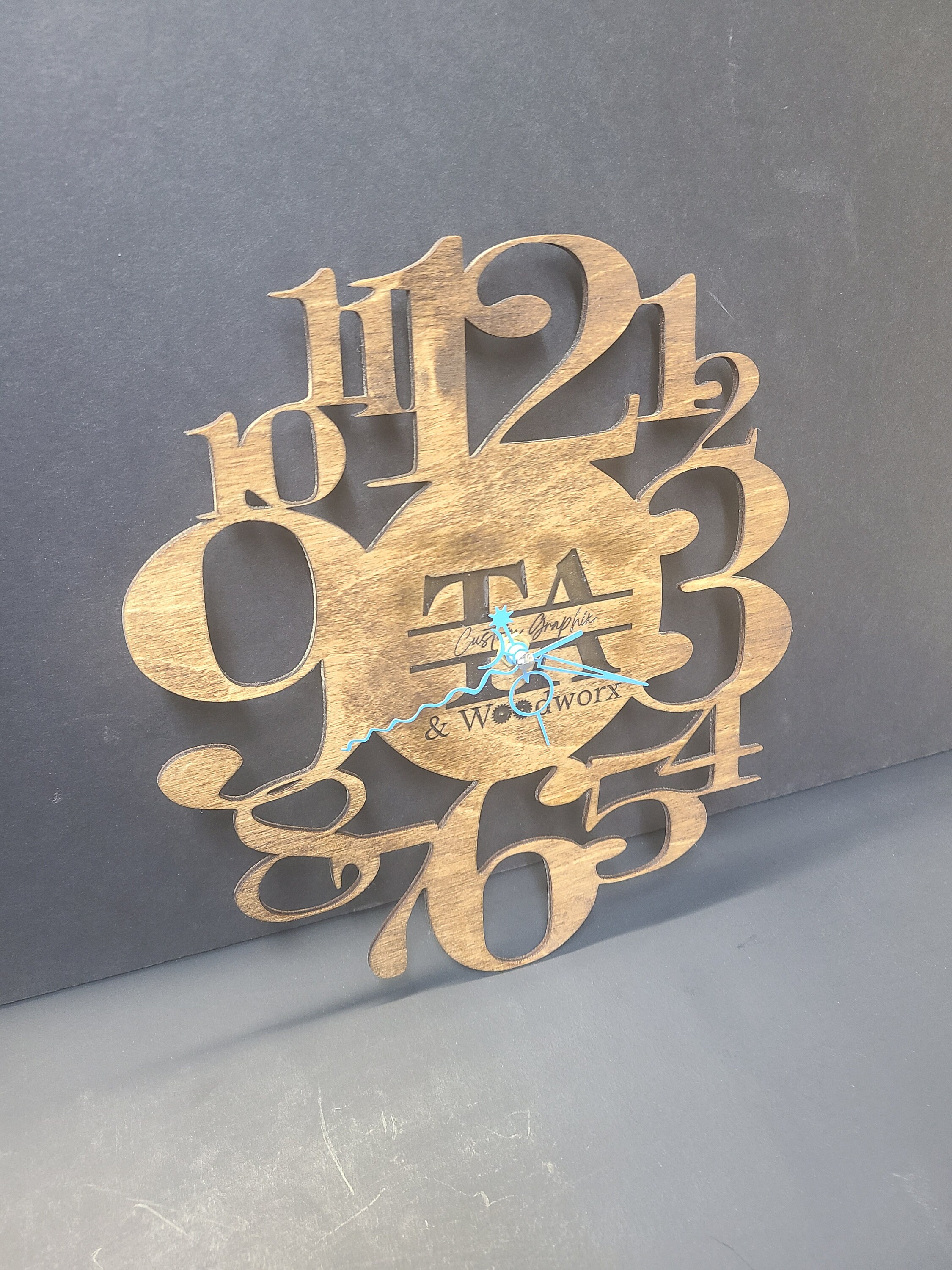 Laser Cut Crazy Numbers Clock Custom Made Hanging Clock - Etsy