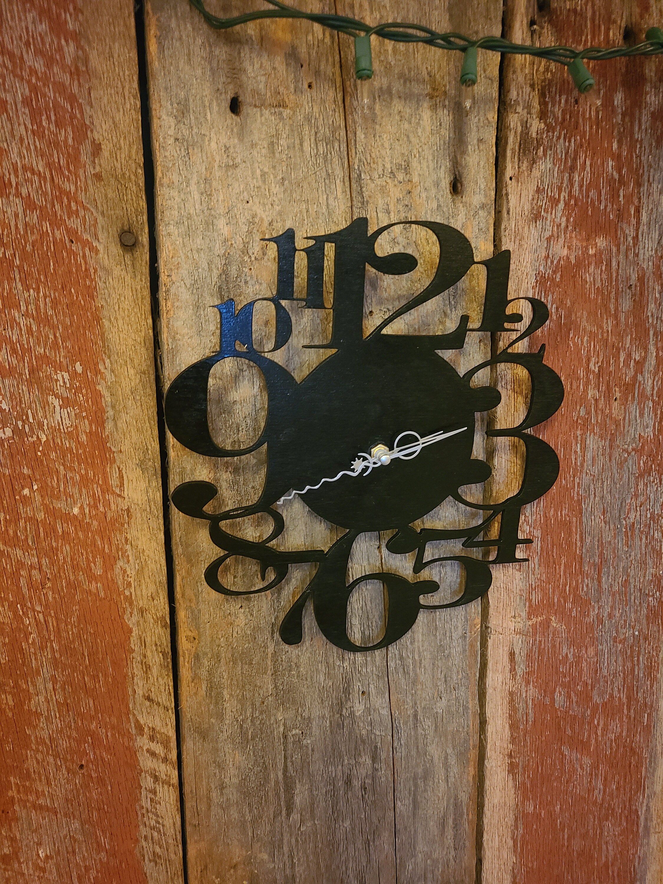 Laser Cut Crazy Numbers Clock Custom Made Hanging Clock - Etsy