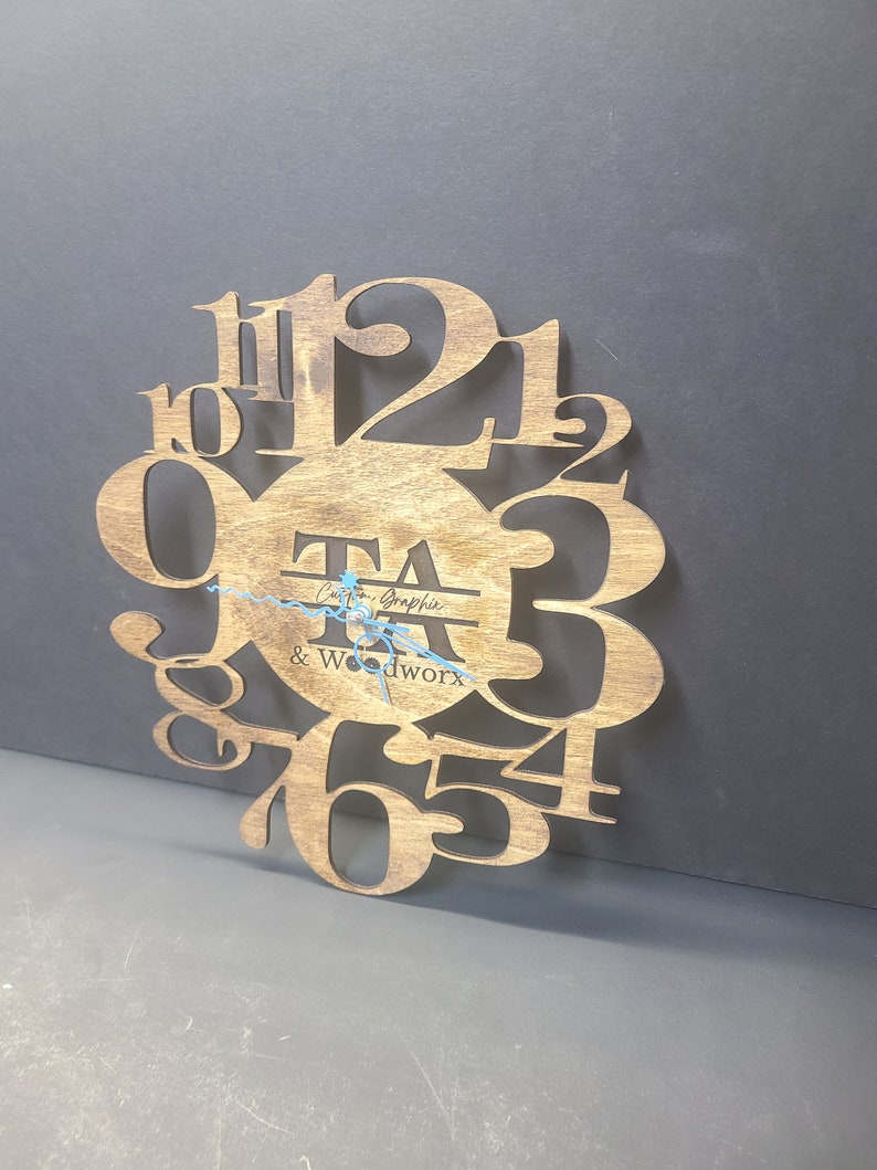 Laser Cut Crazy Numbers Clock Custom Made Hanging Clock - Etsy