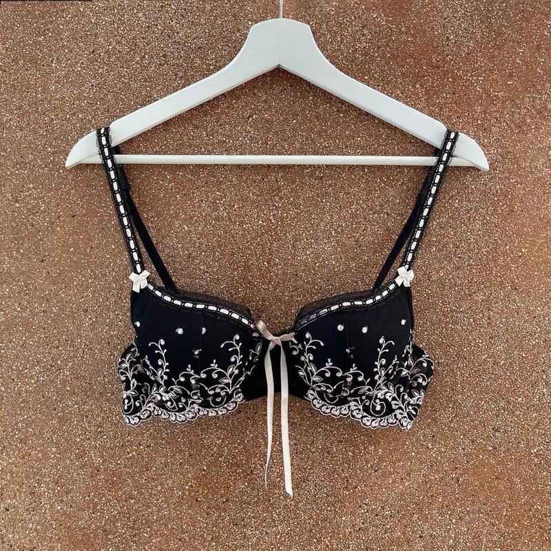Embroidered Bra - Etsy