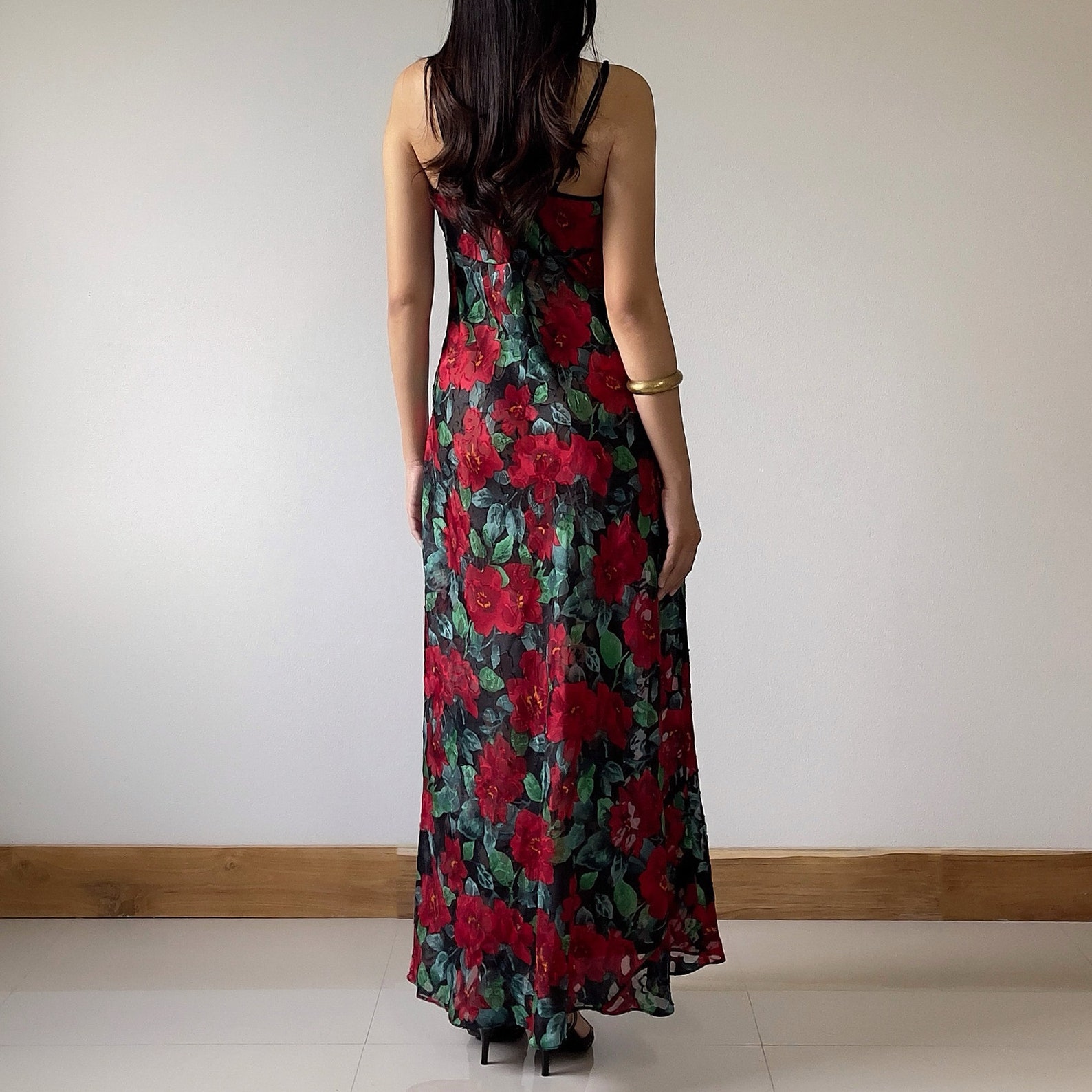 Vintage VS Floral Sheer Gown large - Etsy