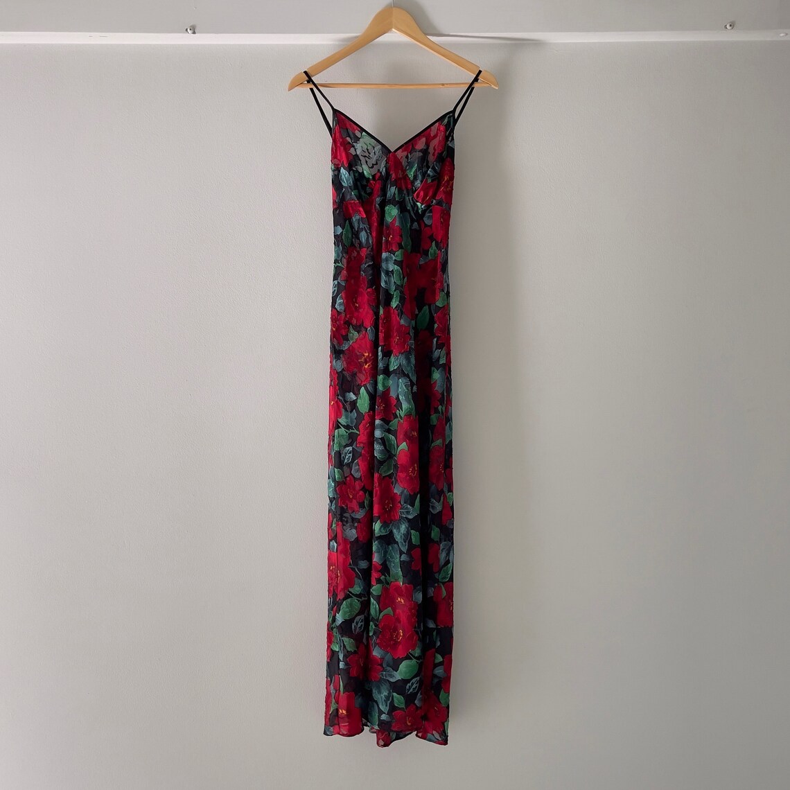 Vintage VS Floral Sheer Gown large - Etsy